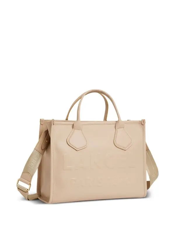 LANCEL Jour De Leather Medium Tote Bag - Neutrals