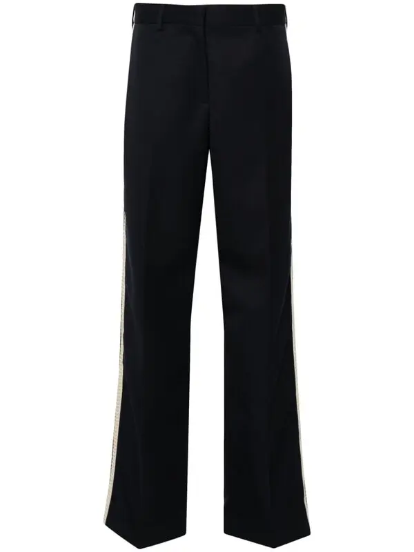 Palm Angels High-waisted Straight-leg Trousers - Blue