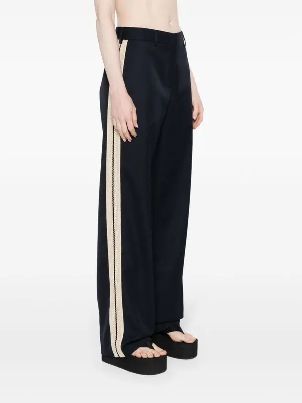 Palm Angels High-waisted Straight-leg Trousers - Blue