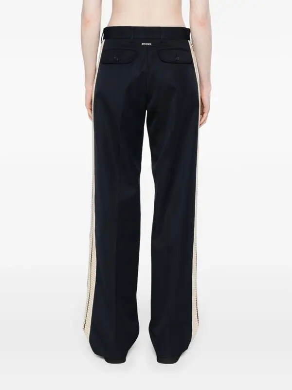 Palm Angels High-waisted Straight-leg Trousers - Blue