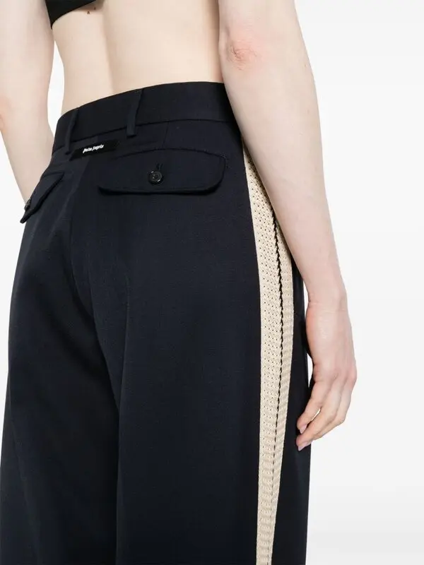 Palm Angels High-waisted Straight-leg Trousers - Blue