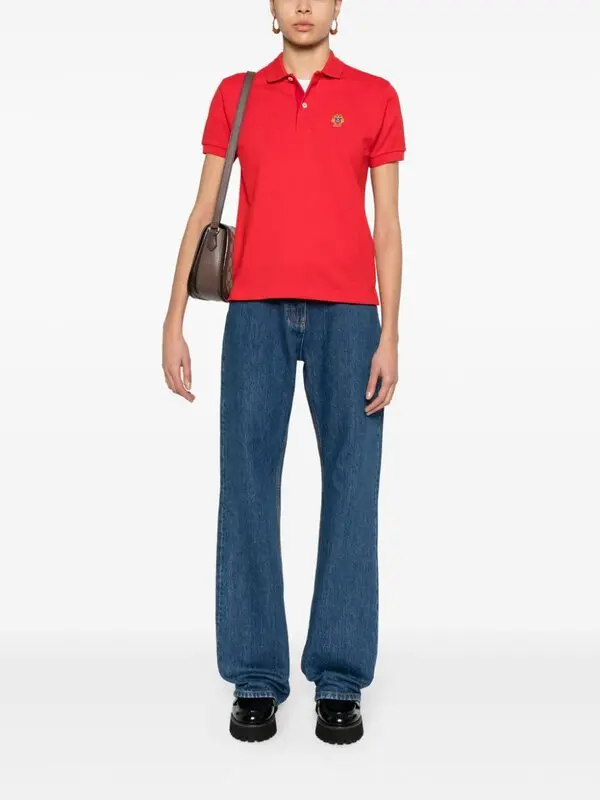 Bally Logo-embroidered Cotton Polo Top - Red