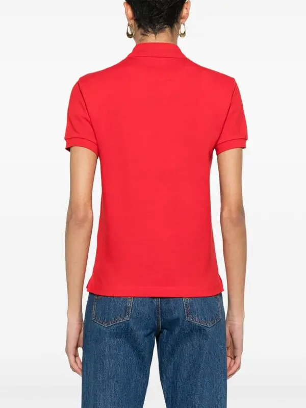 Bally Logo-embroidered Cotton Polo Top - Red