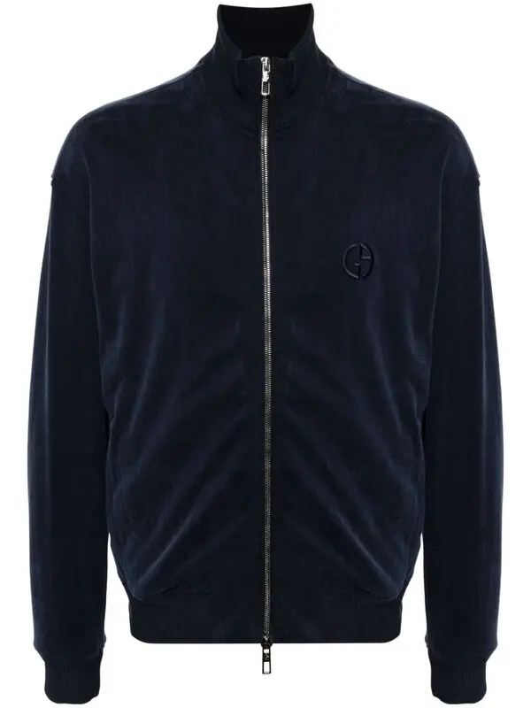Giorgio Armani Embroidered Logo Track Jacket
