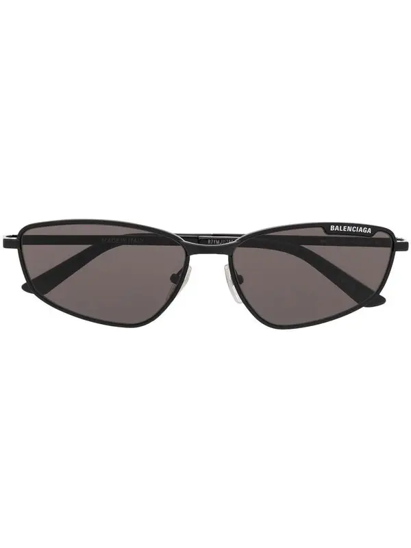 Balenciaga Logo-engraved Sunglasses - Black