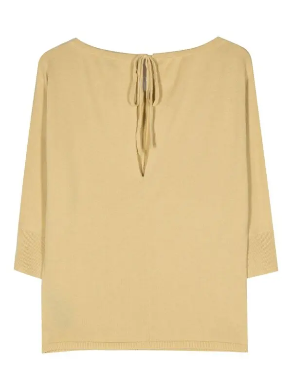 YVES SALOMON Knitted Wool Top - Yellow