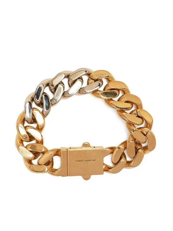 Saint Laurent Curb-chain Bracelet - Gold
