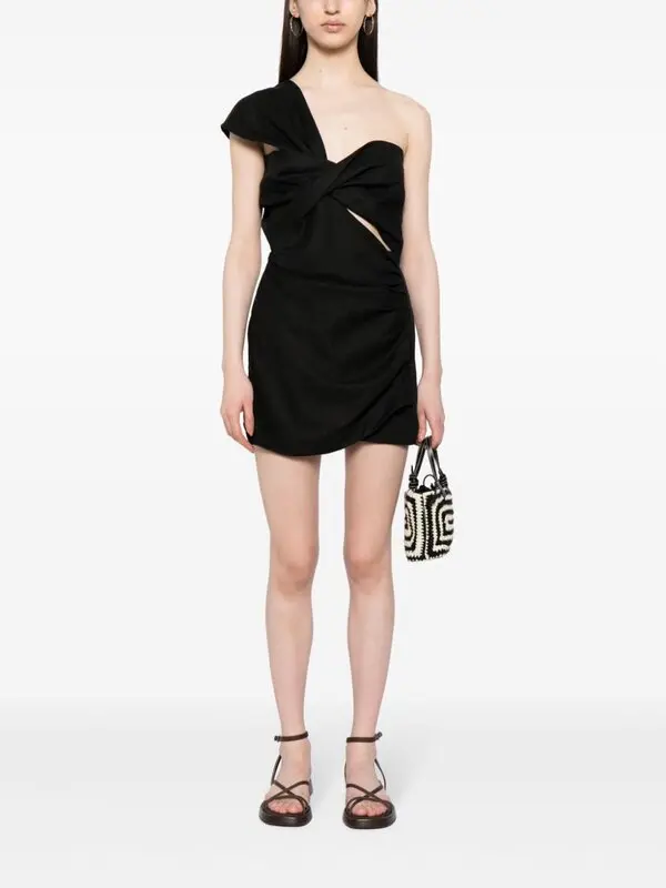 JBQ Solange Linen Playsuit - Black