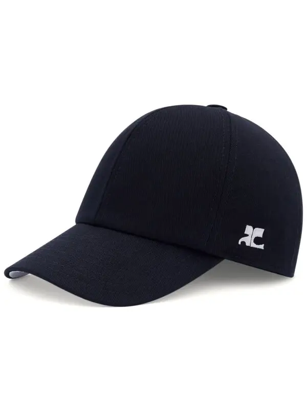 COURREGES Logo-embroidered Baseball Cap - Black