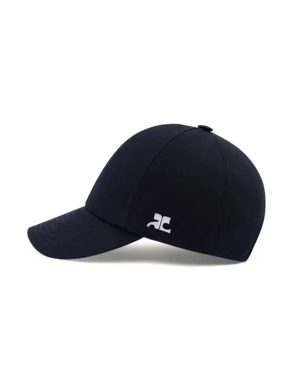 COURREGES Logo-embroidered Baseball Cap - Black