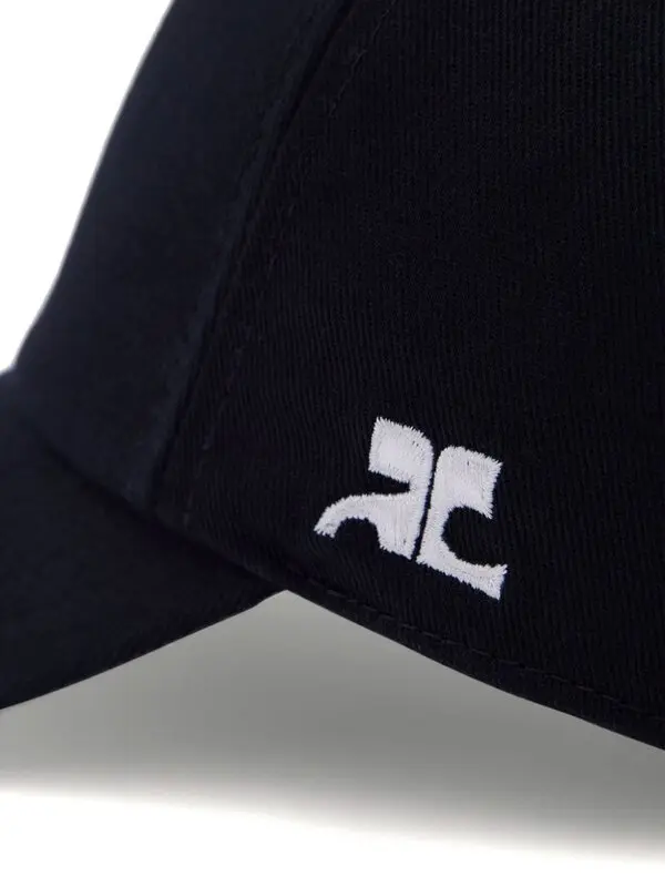 COURREGES Logo-embroidered Baseball Cap - Black