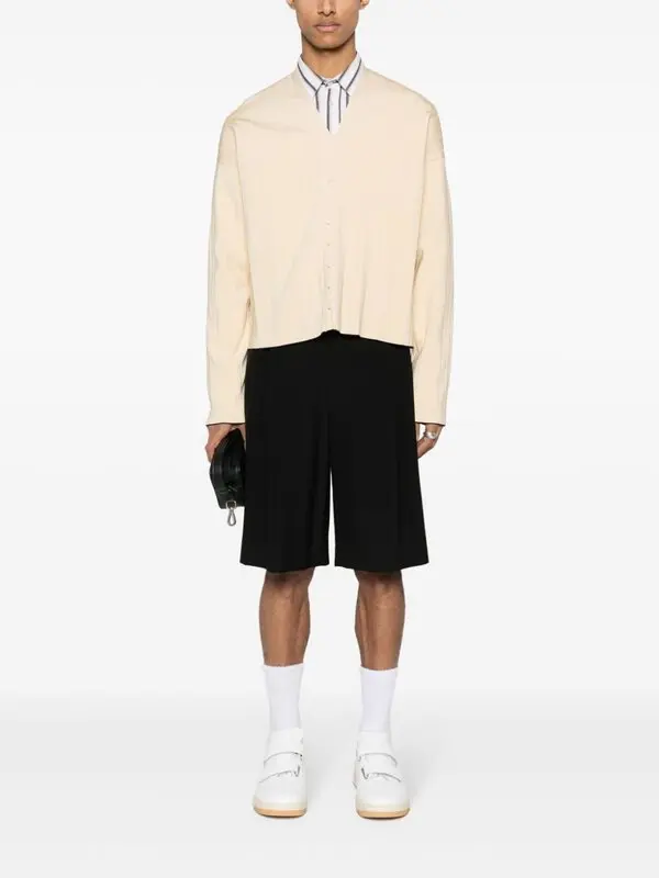Jacquemus Pleated Ribbed Knit Cardigan
