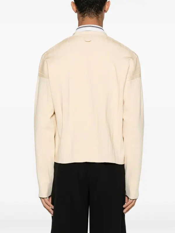 Jacquemus Pleated Ribbed Knit Cardigan