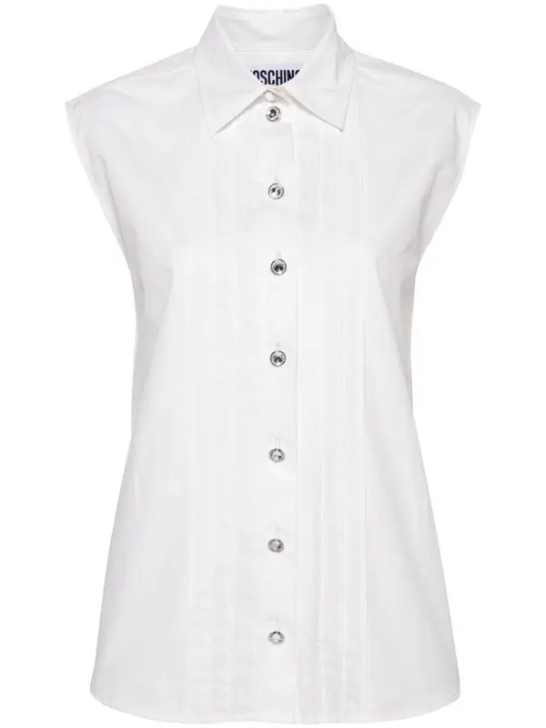 Moschino Pintuck Sleeveless Shirt
