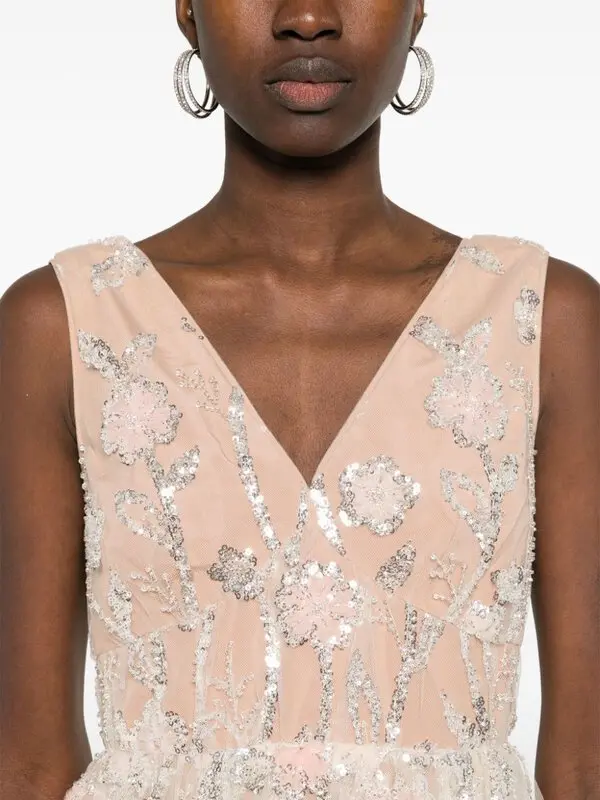 SELF-PORTRAIT Sequined Lace Mini Dress