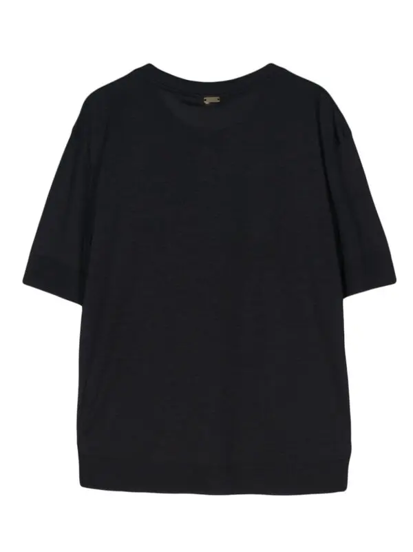Herno Fine-knit Short-sleeved Jumper - Blue