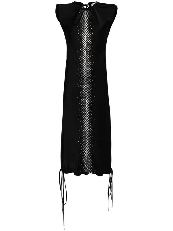 Attico Rhinestone-embellished Midi Dress