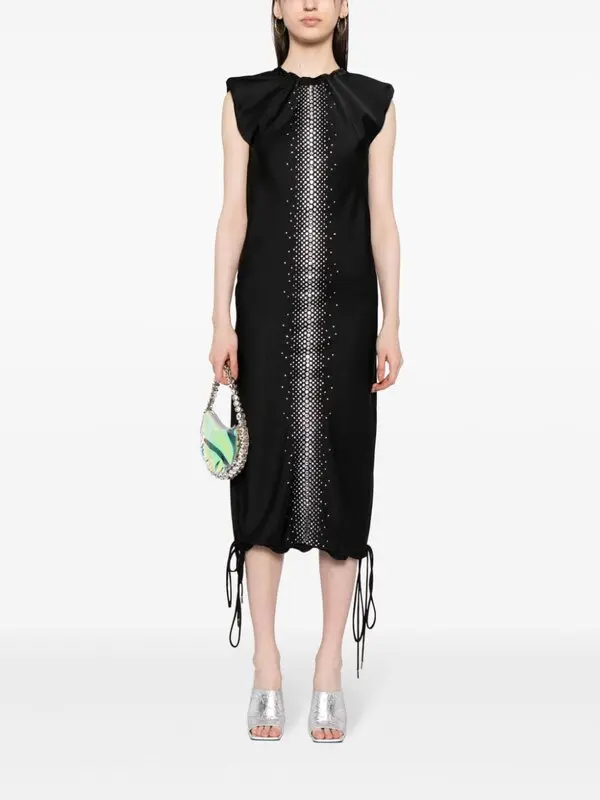 Attico Rhinestone-embellished Midi Dress