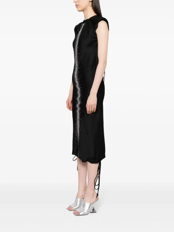 Attico Rhinestone-embellished Midi Dress