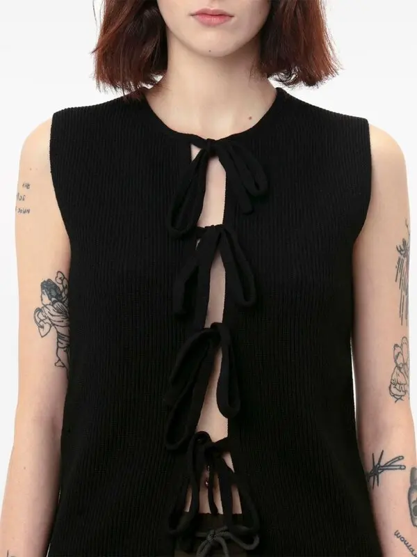 JW Anderson Bow-tie Ribbed Tank Top