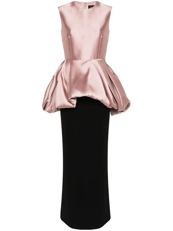 solace london peplum dress solace london maia draped pleated crepe peplum gown available for SALE in  size 14 uk (10 us, fit L) NEW price: 12,000 mxn Sale price: 15,000 mxn  Retail price: 22,200 mxn