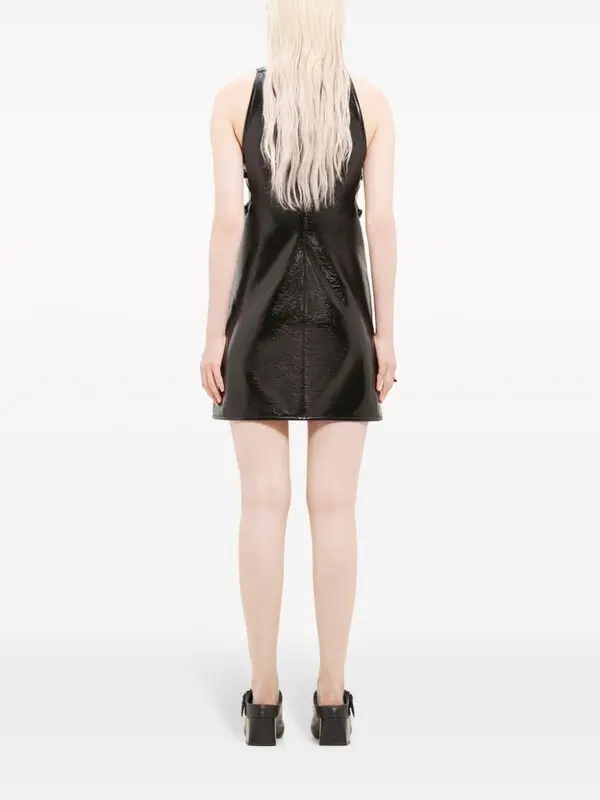 COURREGES Slash Buckle Mini Dress - Black