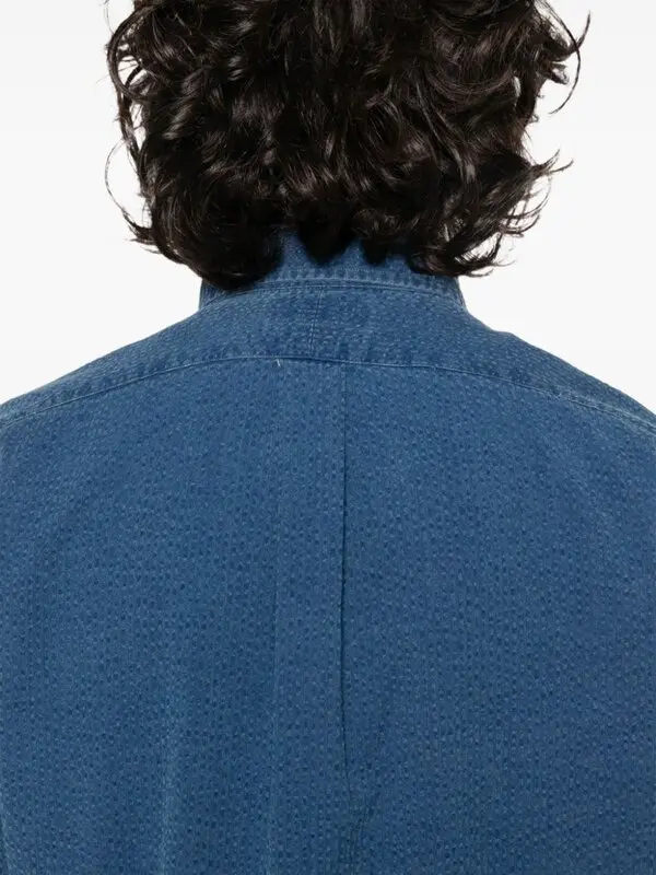 Polo Ralph Lauren Polo Pony-embroidery Seersucker Shirt - Blue