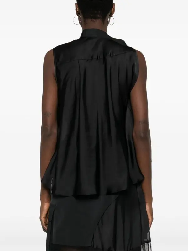 Sacai Asymmetric Satin Top