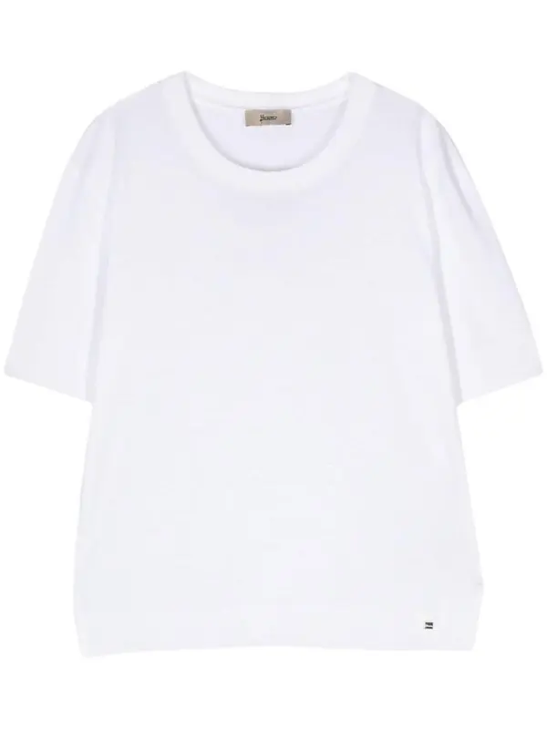 Herno Fine-knit Short-sleeved Jumper - White
