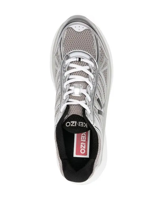 Kenzo Pace Metallic Mesh Sneakers - Grey