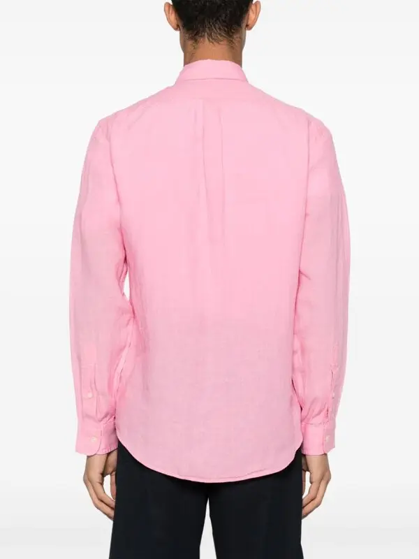 Polo Ralph Lauren Polo Pony-embroidered Linen Shirt - Pink