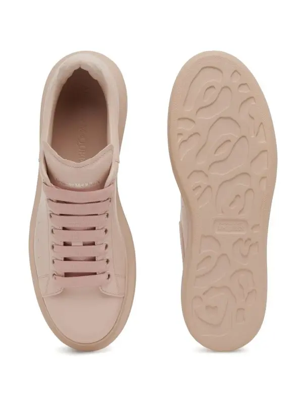 Alexander McQueen Oversized Tonal Leather Sneakers - Neutrals