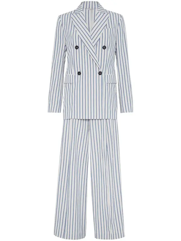 Brunello Cucinelli Striped Cotton Suit