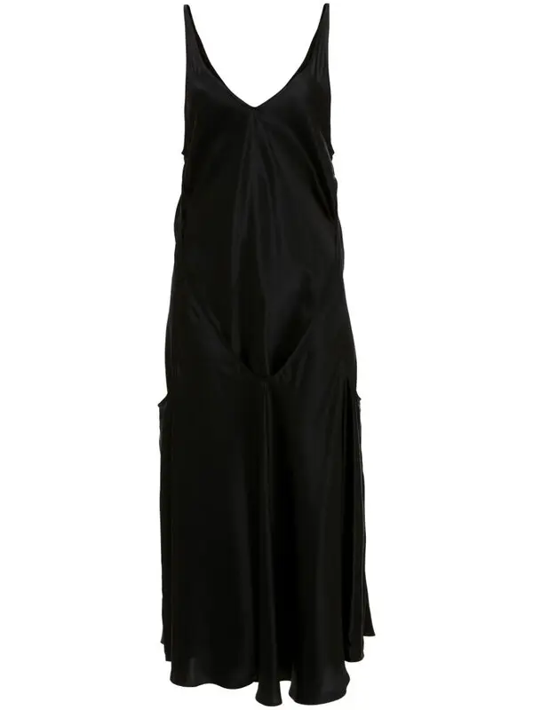 JW Anderson Sleeveless Silk Midi Dress - Black