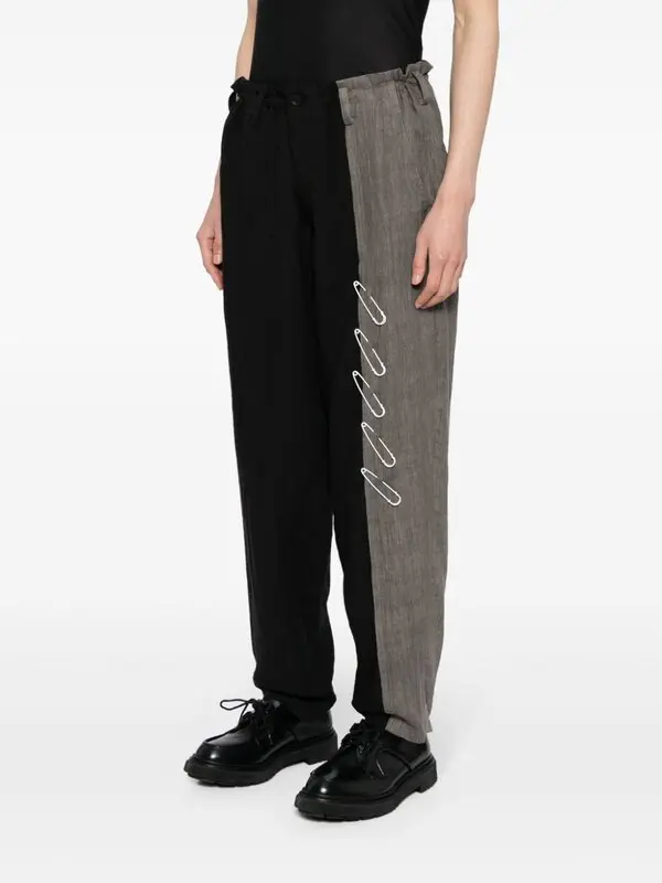 Yohji Yamamoto Two-tone Linen Trousers