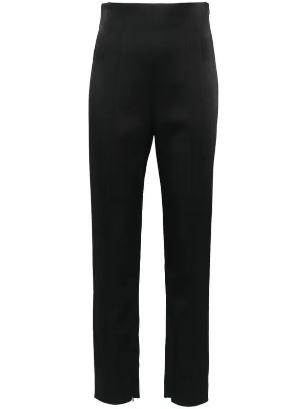 Khaite Slim-fit Satin Trousers
