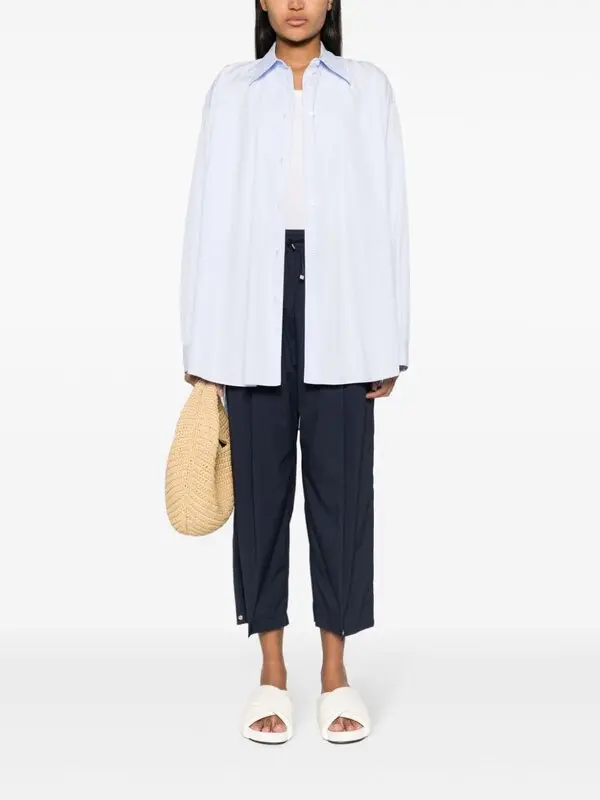 Herno Cropped Trousers - Blue