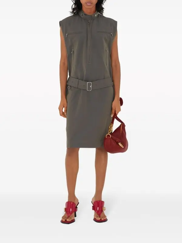 Burberry Knight Leather Shoulder Bag - Red