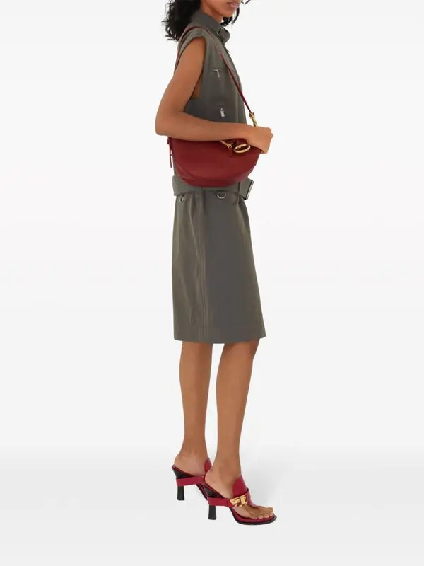 Burberry Knight Leather Shoulder Bag - Red
