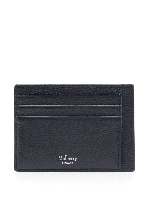 Mulberry Logo-stamp Leather Cardholder - Blue