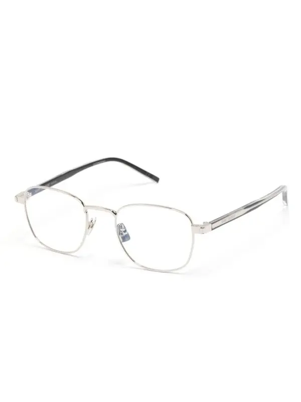 Saint Laurent Logo-engraved Rectangle-frame Glasses