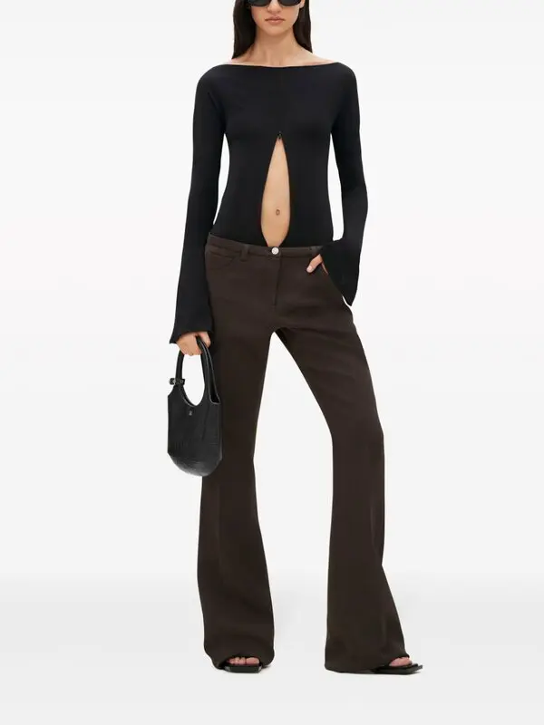 COURREGES Relaxed Bootcut Trousers - Brown
