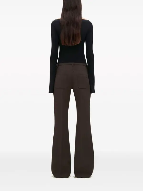 COURREGES Relaxed Bootcut Trousers - Brown