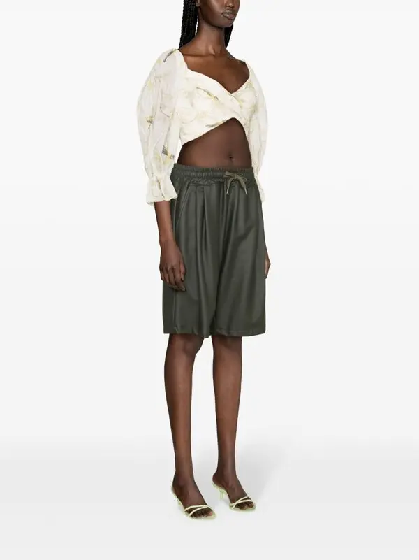 Zimmermann Acacia Birds-print Cropped Blouse