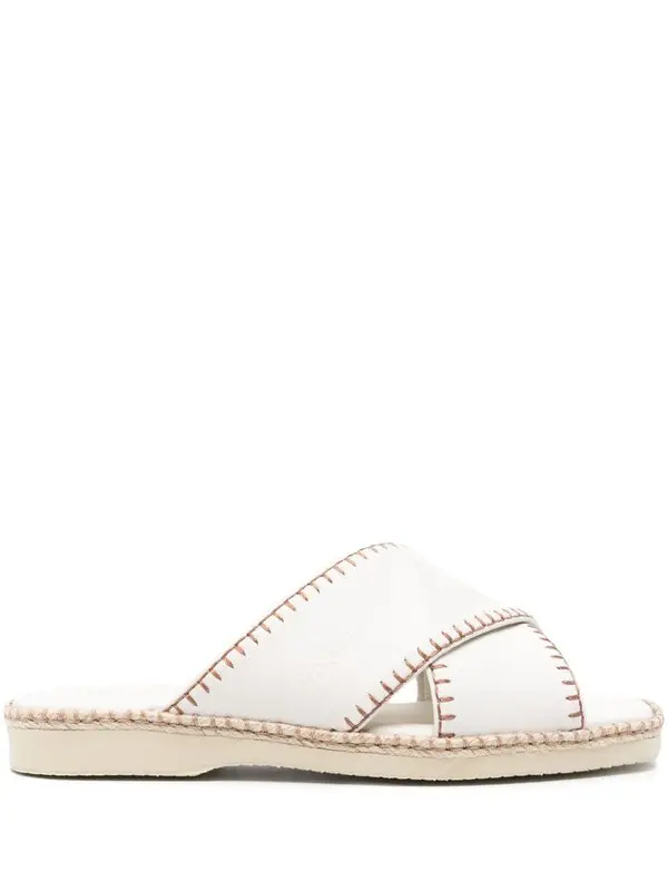 Hogan H660 Leather Sandals - Neutrals
