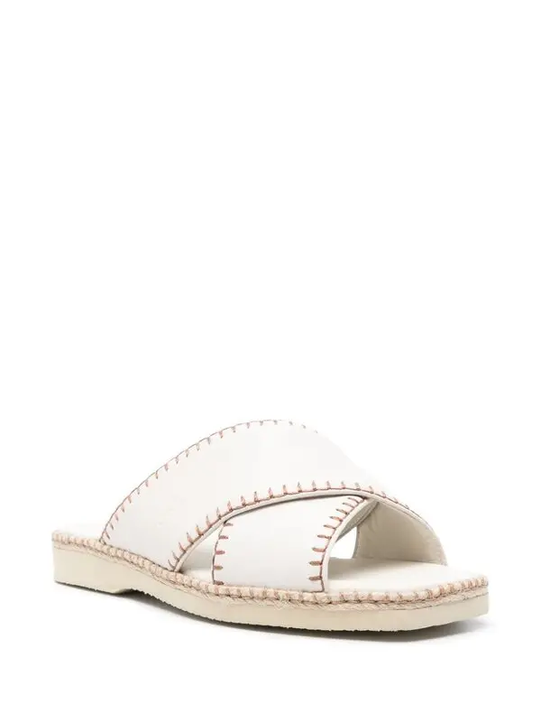 Hogan H660 Leather Sandals - Neutrals