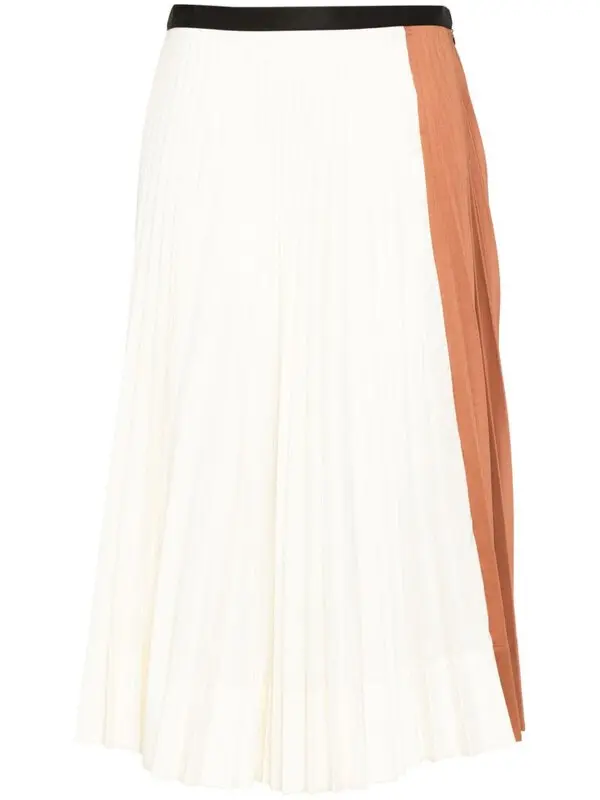 Plan C High-waist Pleated Skirt