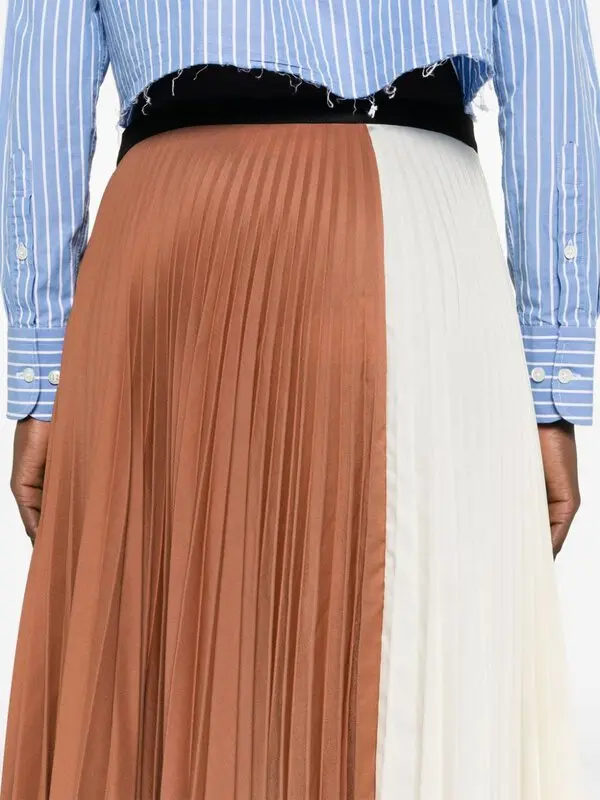 Plan C High-waist Pleated Skirt