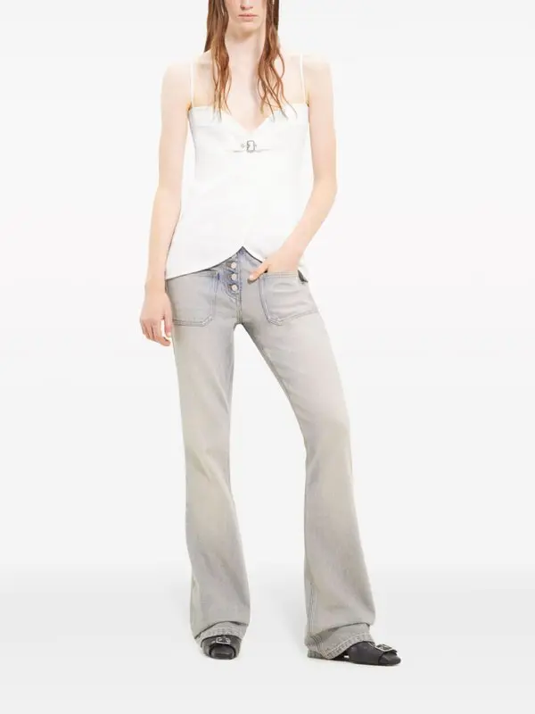 COURREGES Ellipse Buckle-appliqué Tank Top