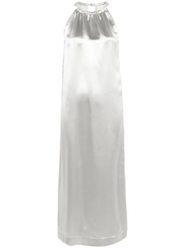 Loulou De Saison Morene Metallic Maxi Dress - Grey